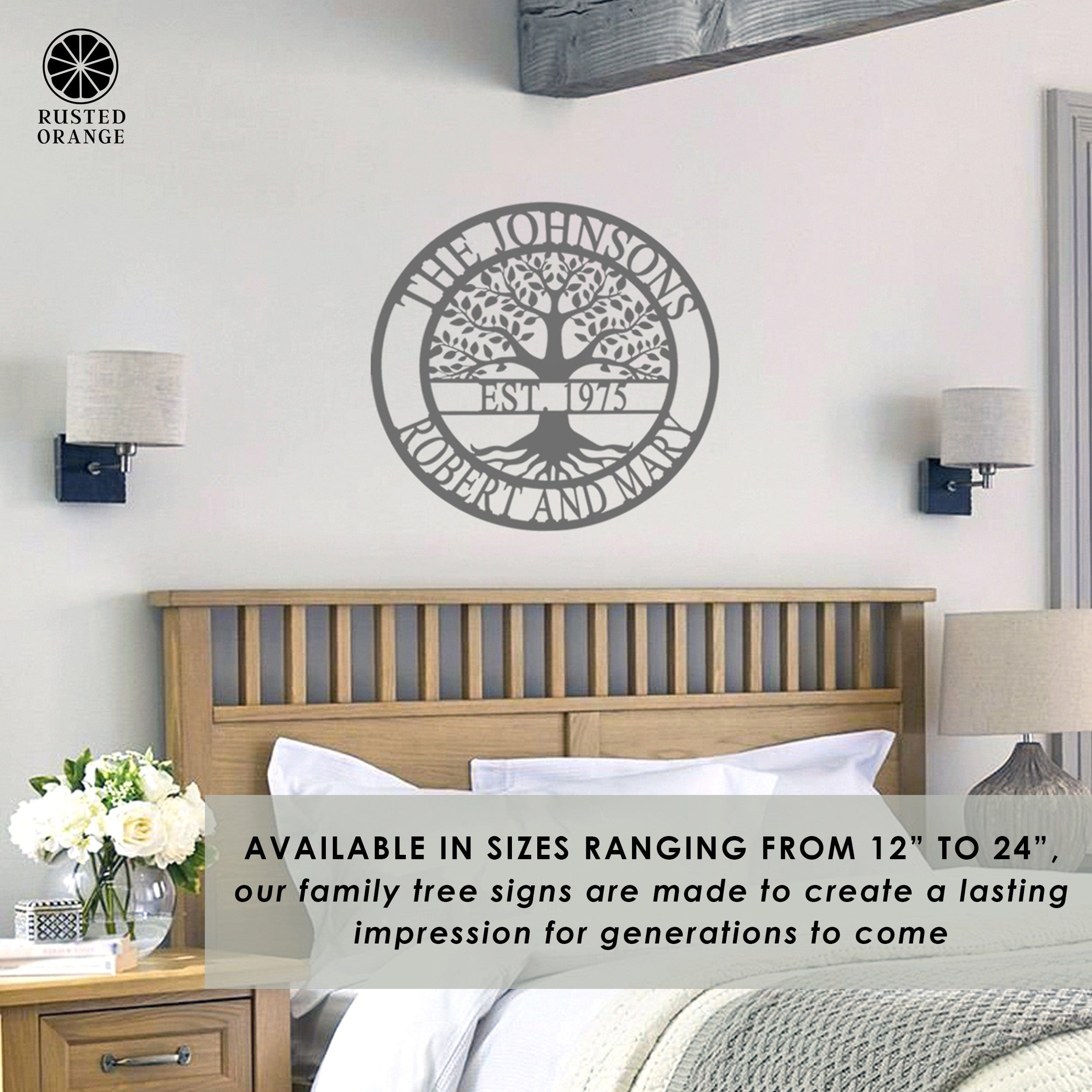 Established Family Tree Name Sign - Family Tree Wall Decor Last Name S