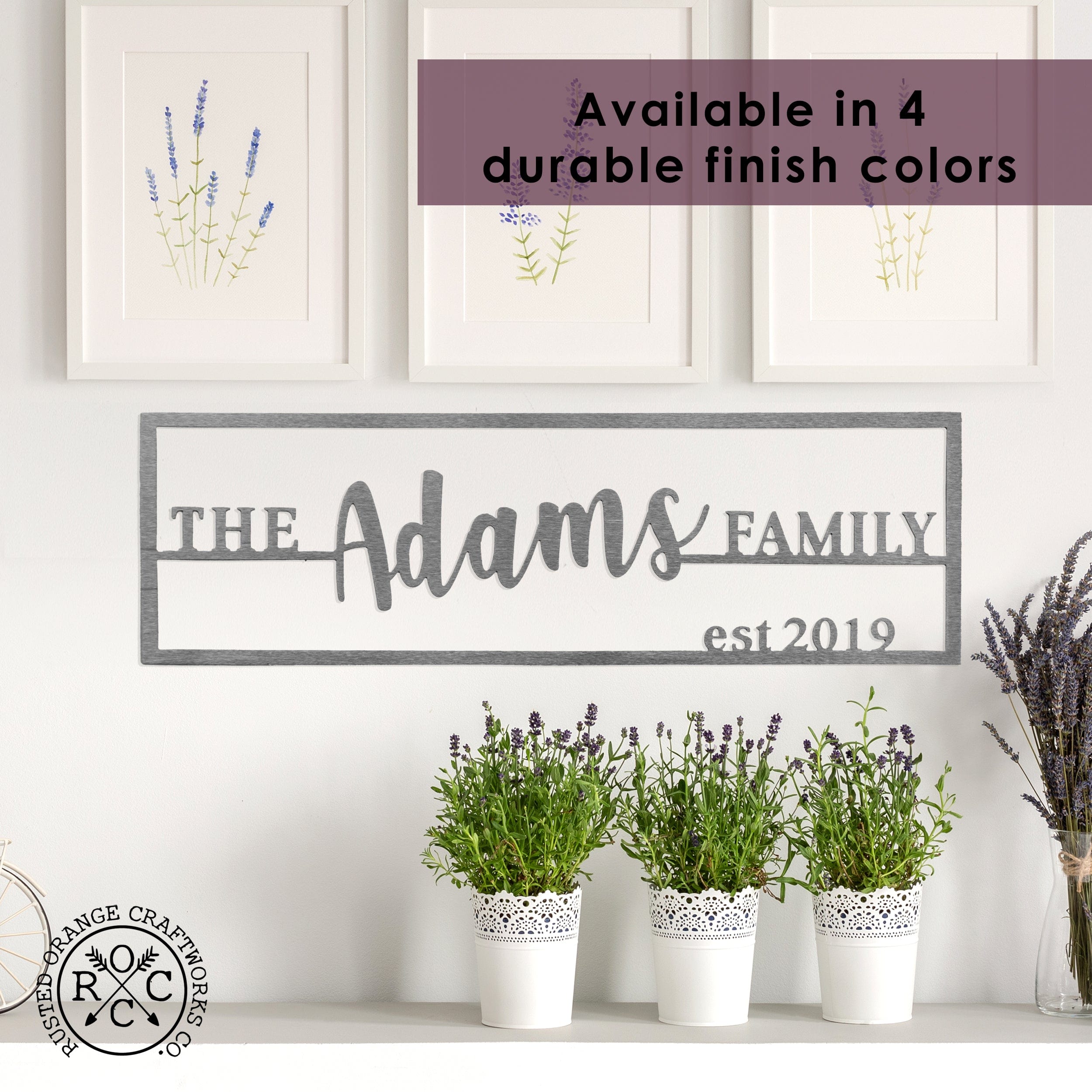 Family Name Plaque - Personalized Last Name Established Sign for Home ...