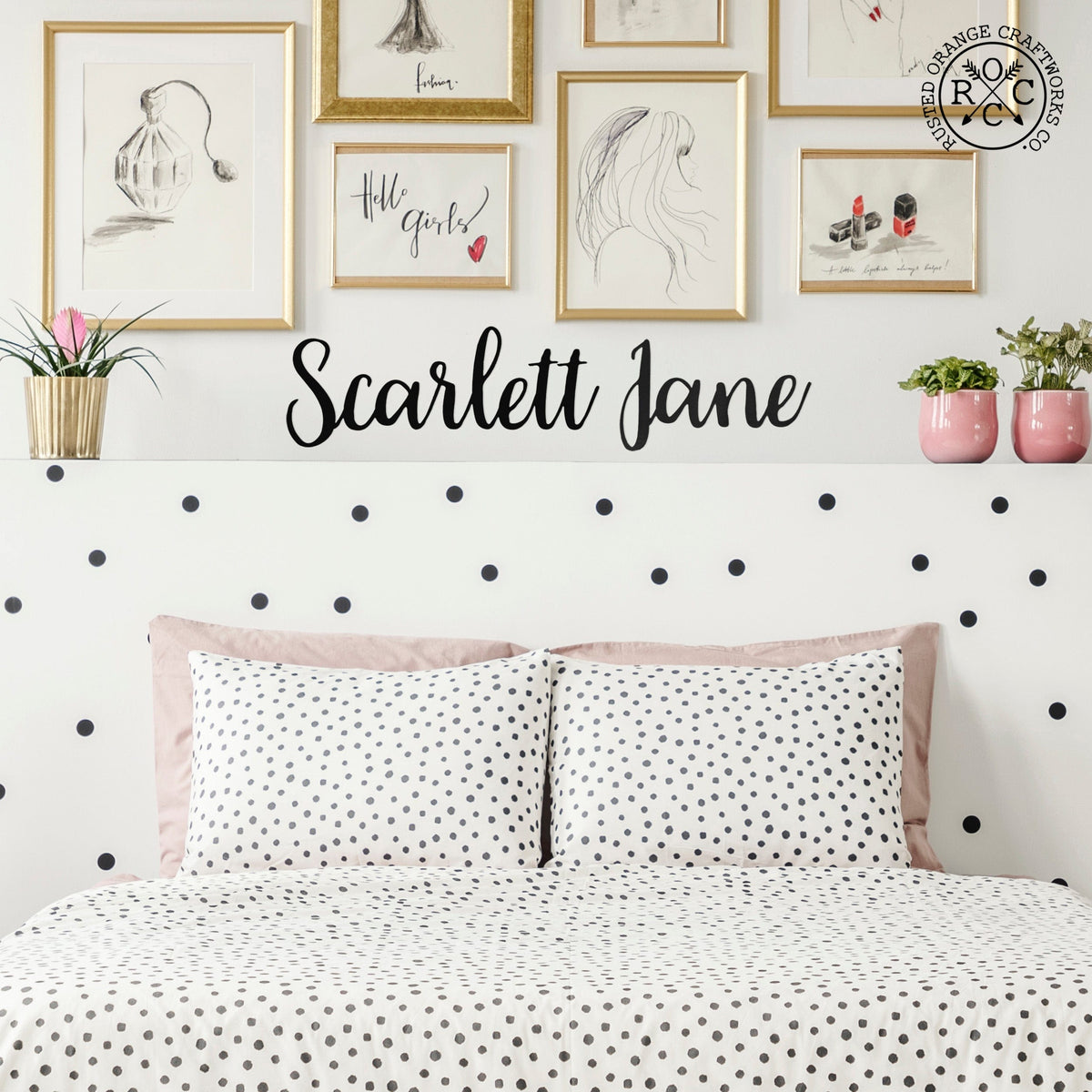 Premier Script Wall Phrase - Metal Art Bedroom Wall Decor for Home