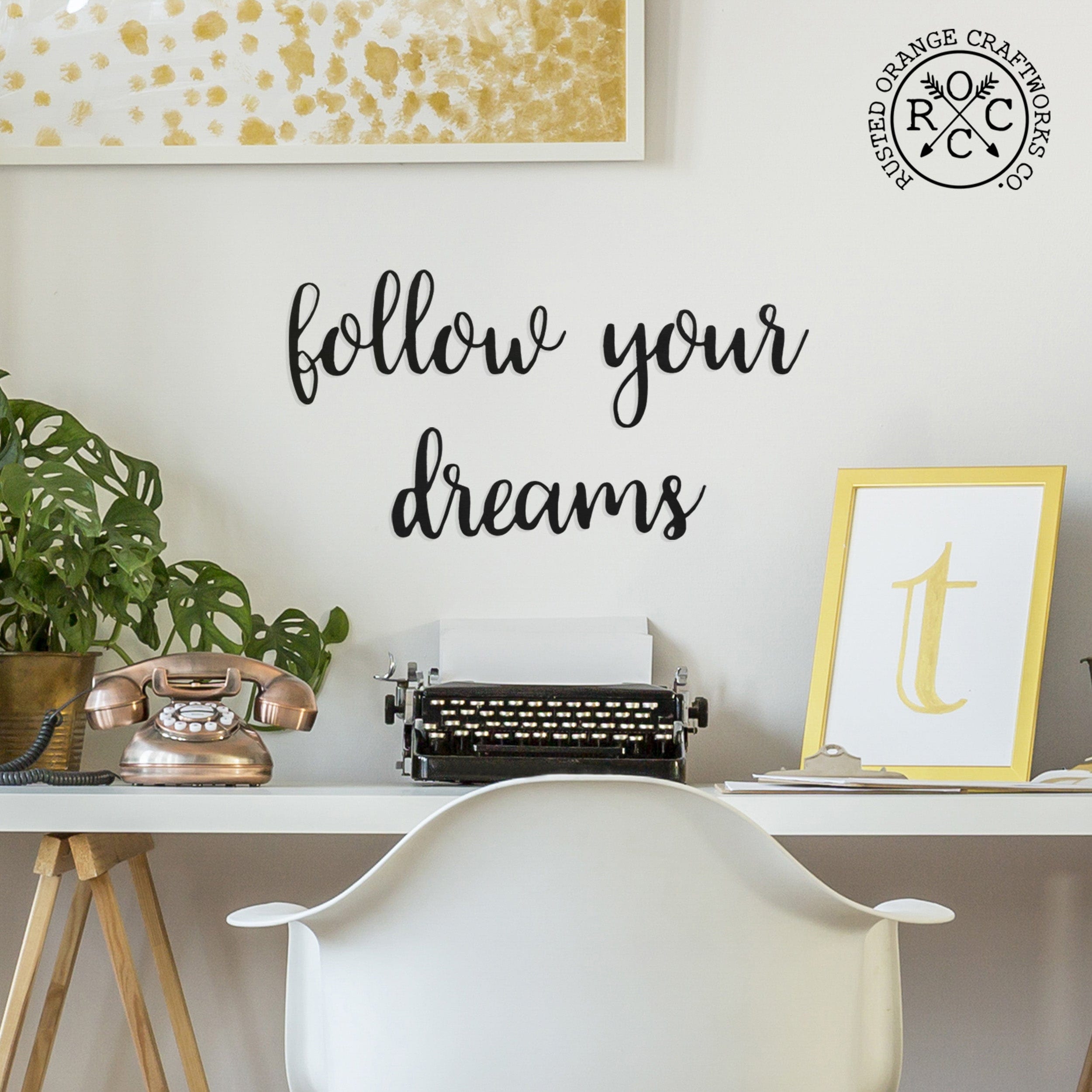 Premier Script Wall Phrase - Metal Art Bedroom Wall Decor for Home ...