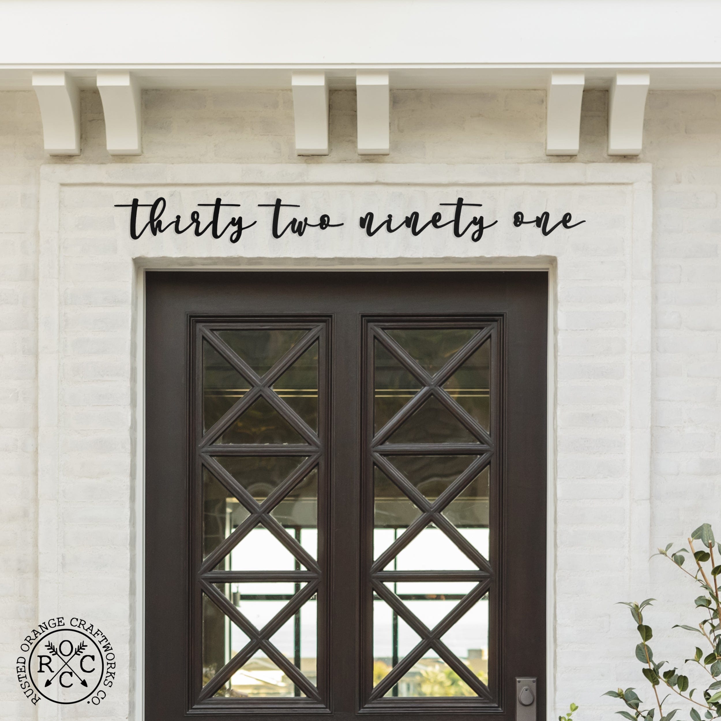 Harper House Numbers Modern Metal Numbers for Home Address – Rusted ...