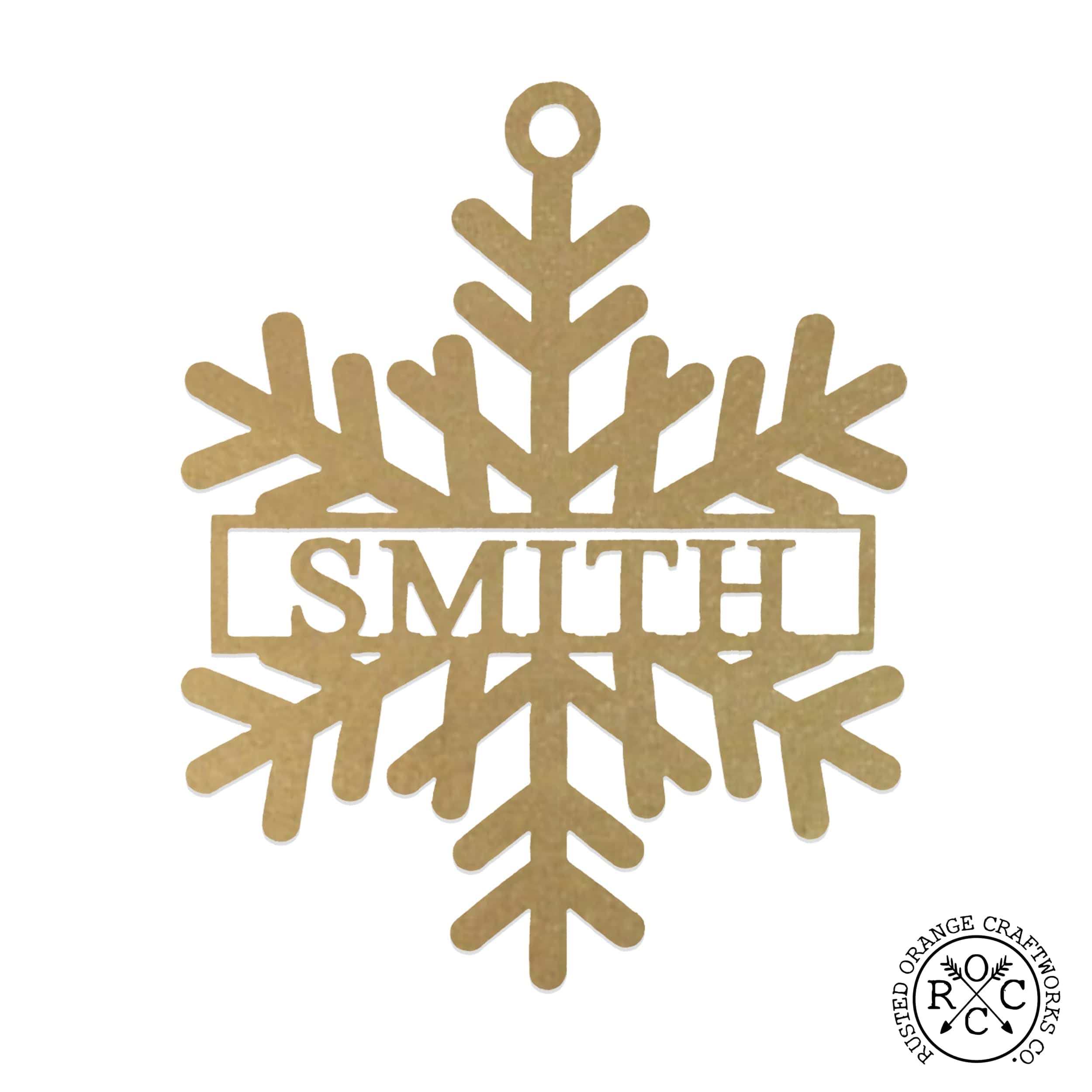 Snowflake Monogram - 2 Styles - Personalized Metal Christmas Decor ...