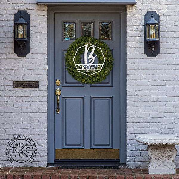 Ashton Monogram - 2 Sizes - Personalized Last Name Metal Signs – Rusted ...