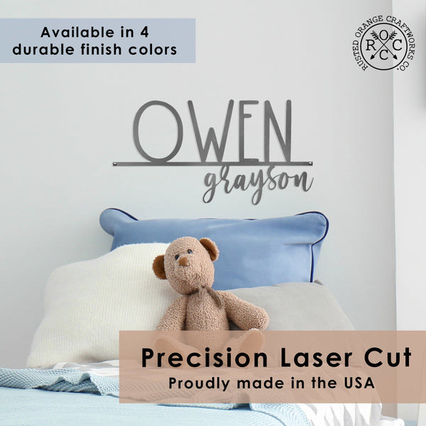 Beckett Name Sign - 2 Sizes - Personalized Last Name Sign for Home ...