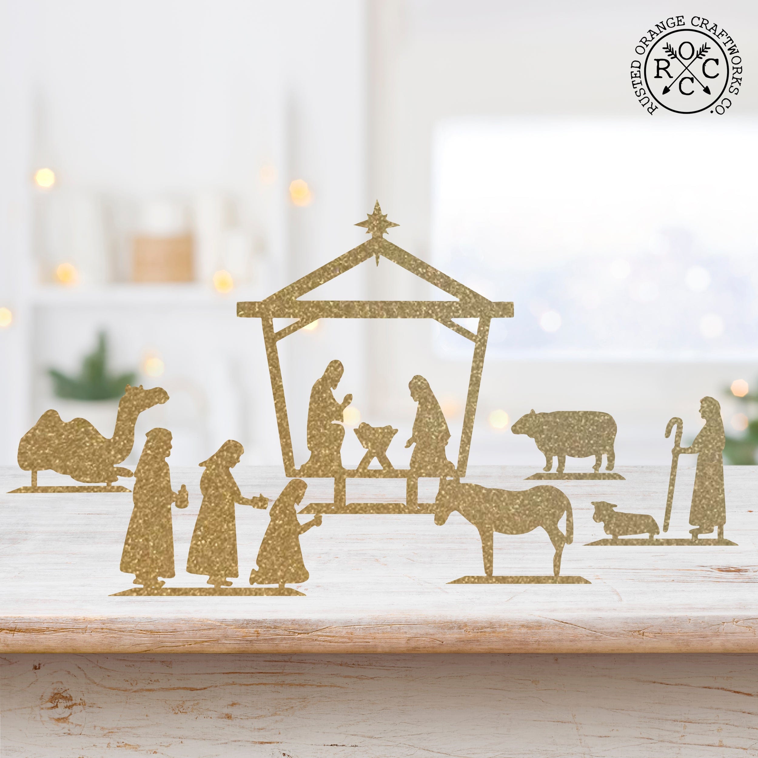 Family Christmas Nativity Set- Scripture Devotional Study Kit – Rusted ...