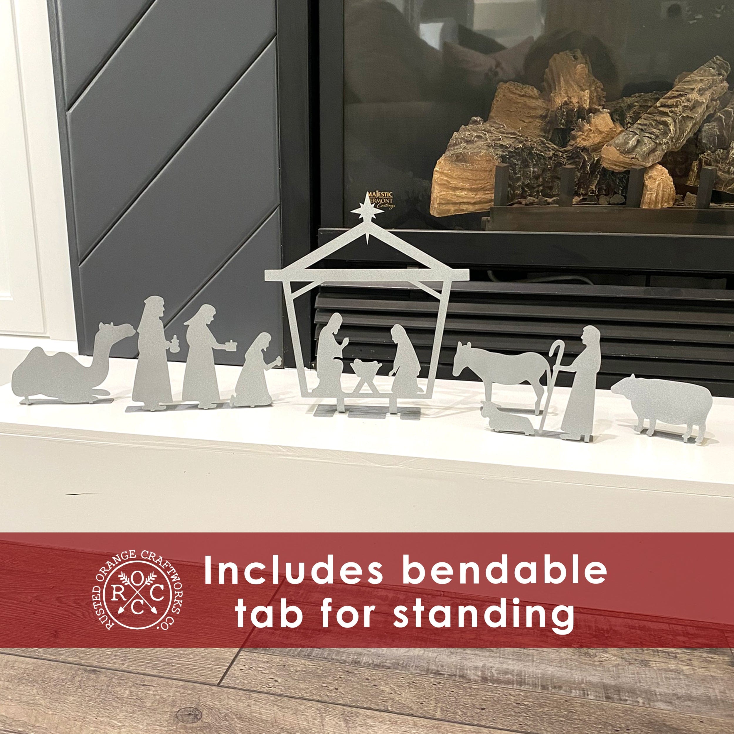 Family Christmas Nativity Set- Scripture Devotional Study Kit – Rusted ...