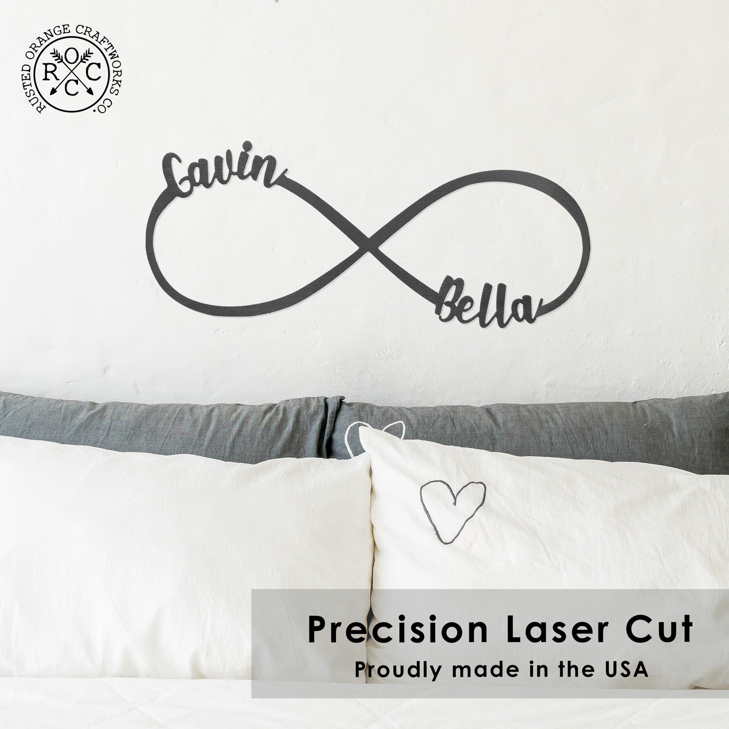 Infinity Sign- bedroom wall decor for couples, anniversary and wedding