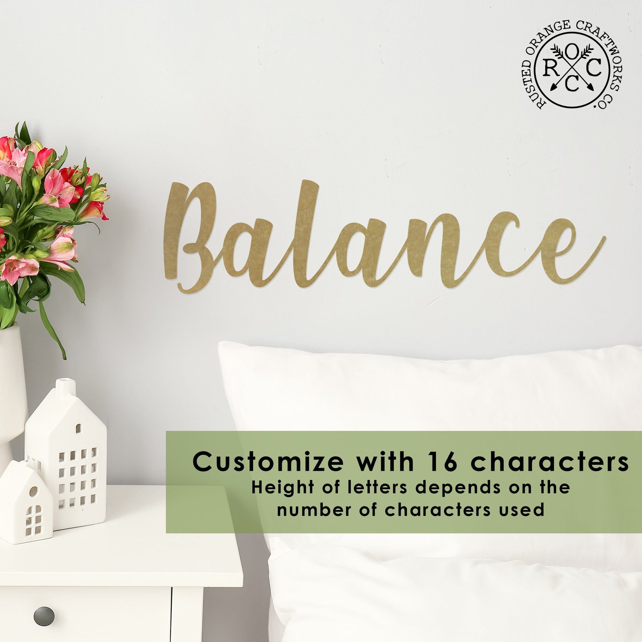 Signed in Calligraphy - Decorations Bedroom Wall Decor for Home