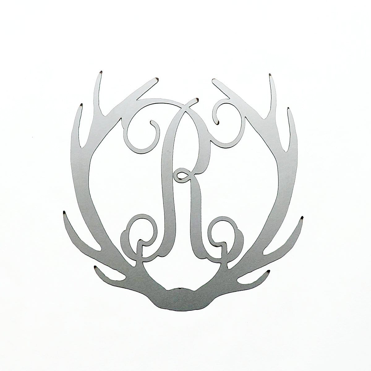 Antler Single Letter Monogram - Personalized Deer Antler Wall Decor ...
