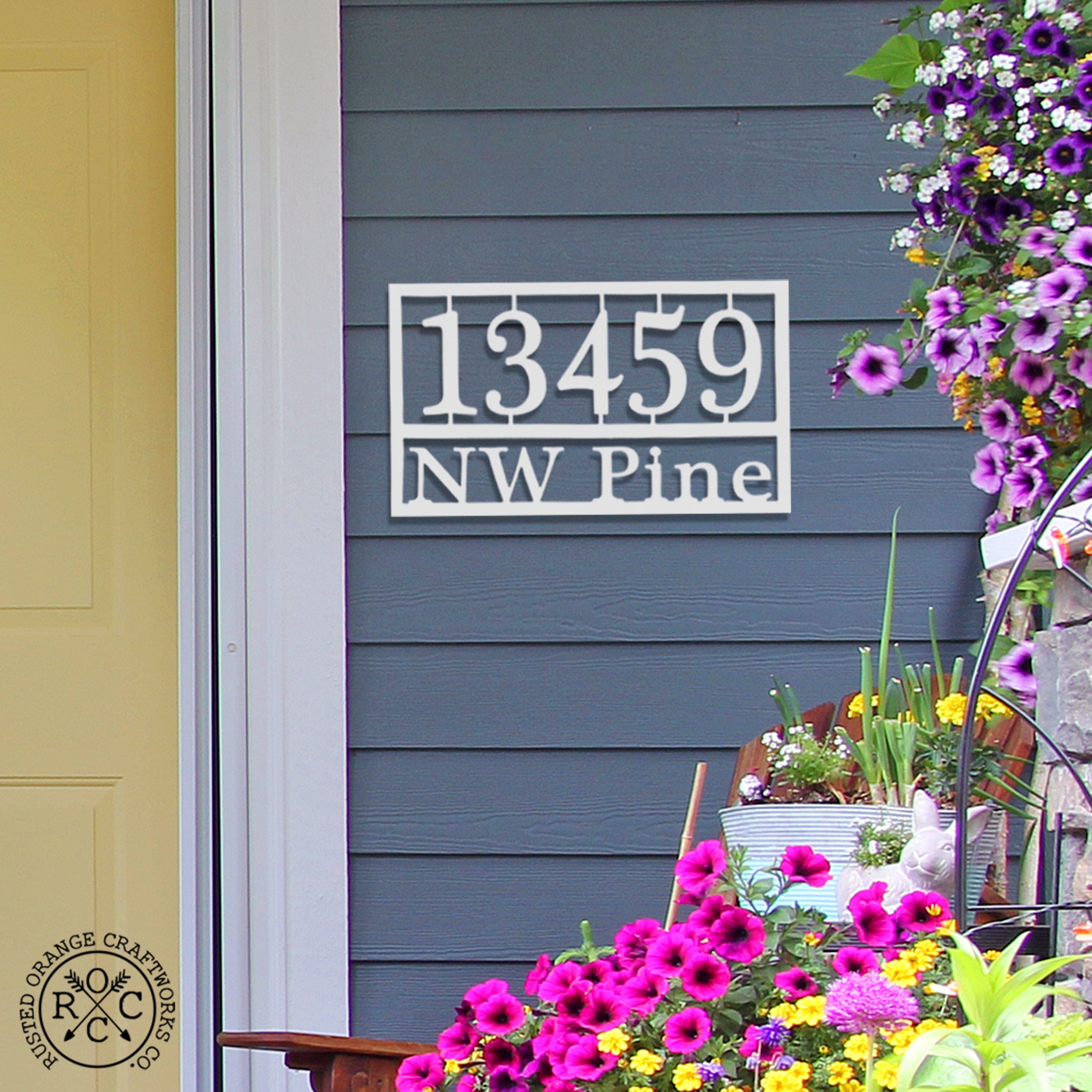 Home Address Plaque Personalized Metal Street Name and House Numbers