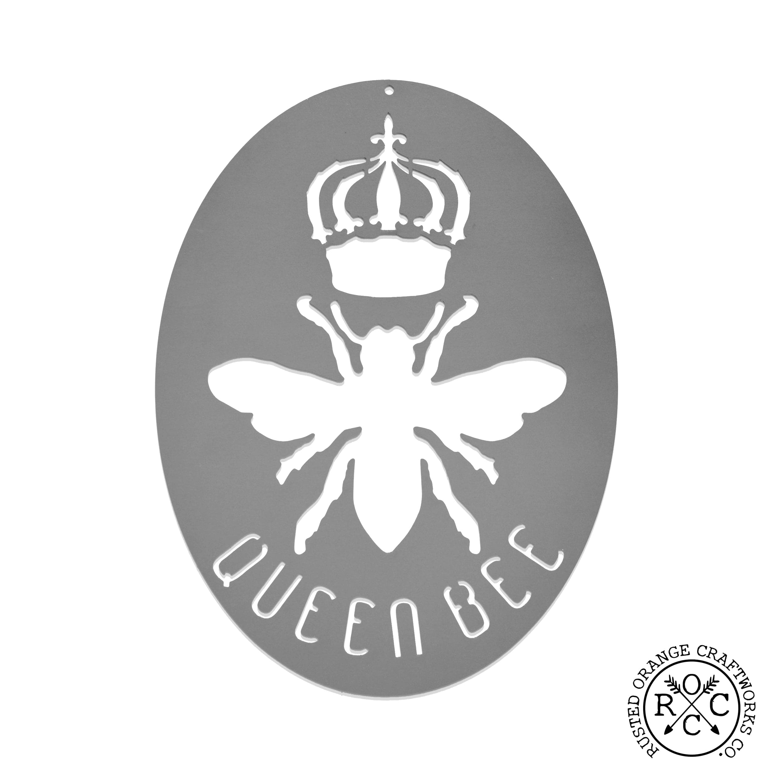 Queen Bee Sign - Unique Metal Bumble Bee Sign for Farmhouse Honey Hive ...