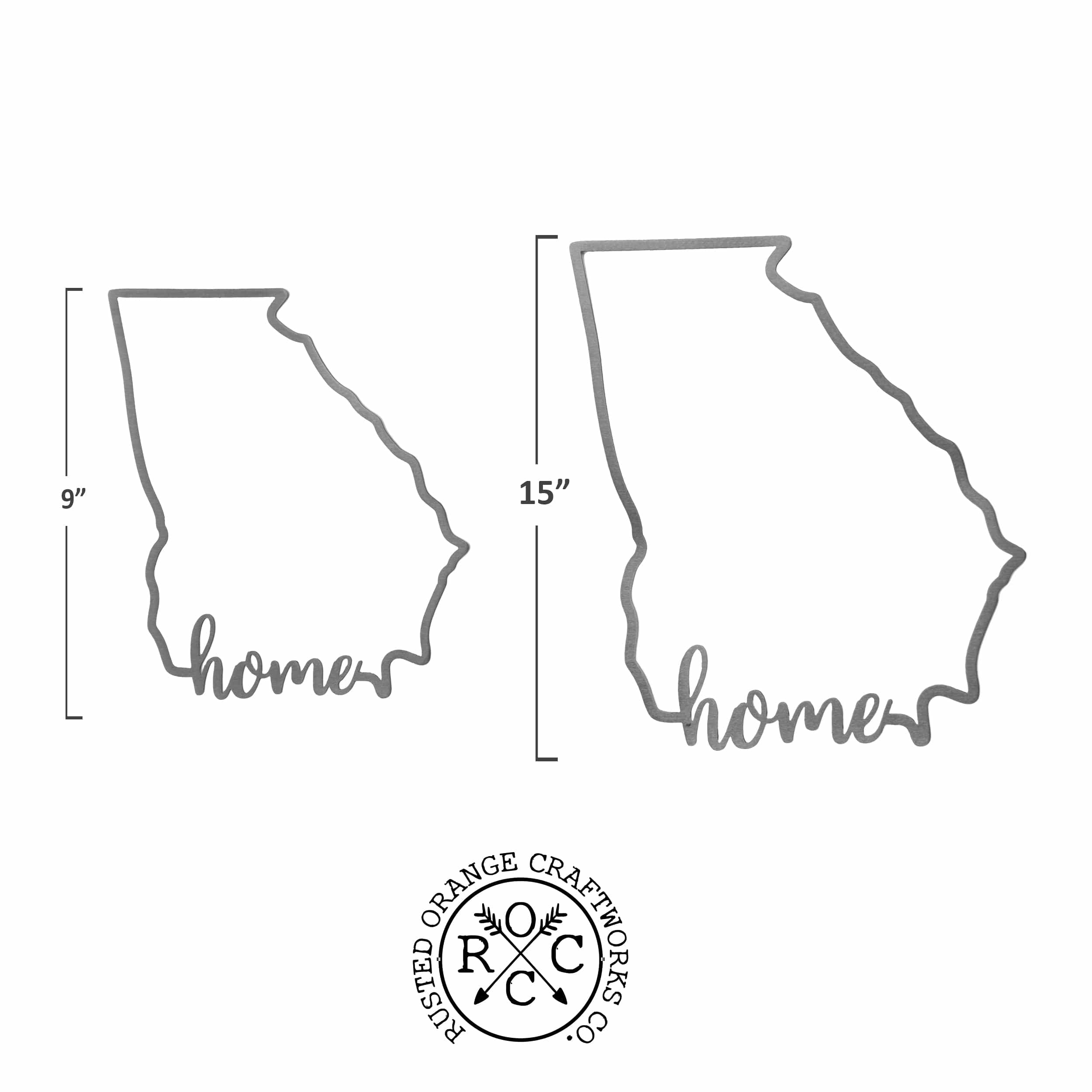 State Home Silhouette Sign- 2 Sizes- Map of the United States America ...