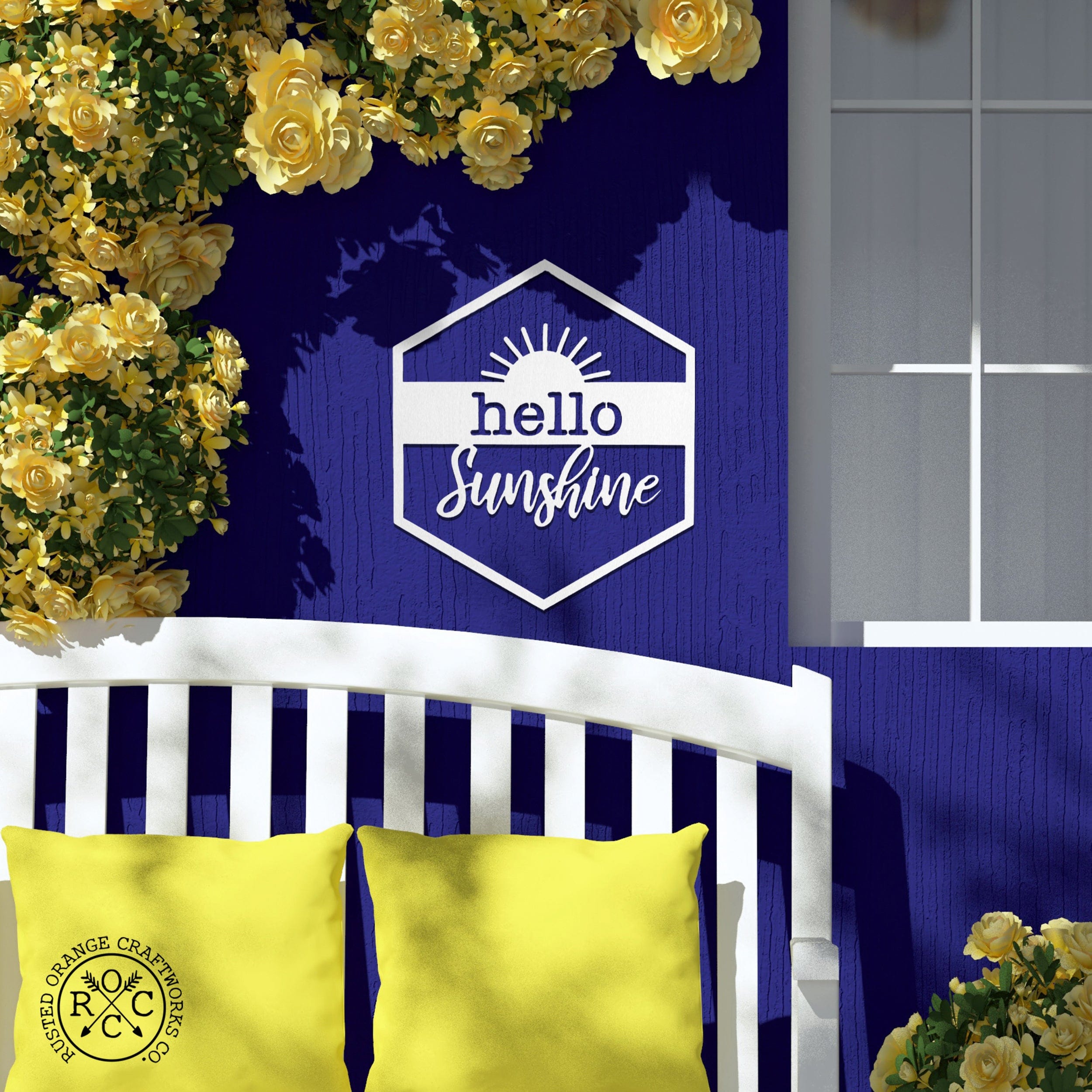 Hexagon Door Greetings - Welcome to Our Home Modern Rustic Word Art ...